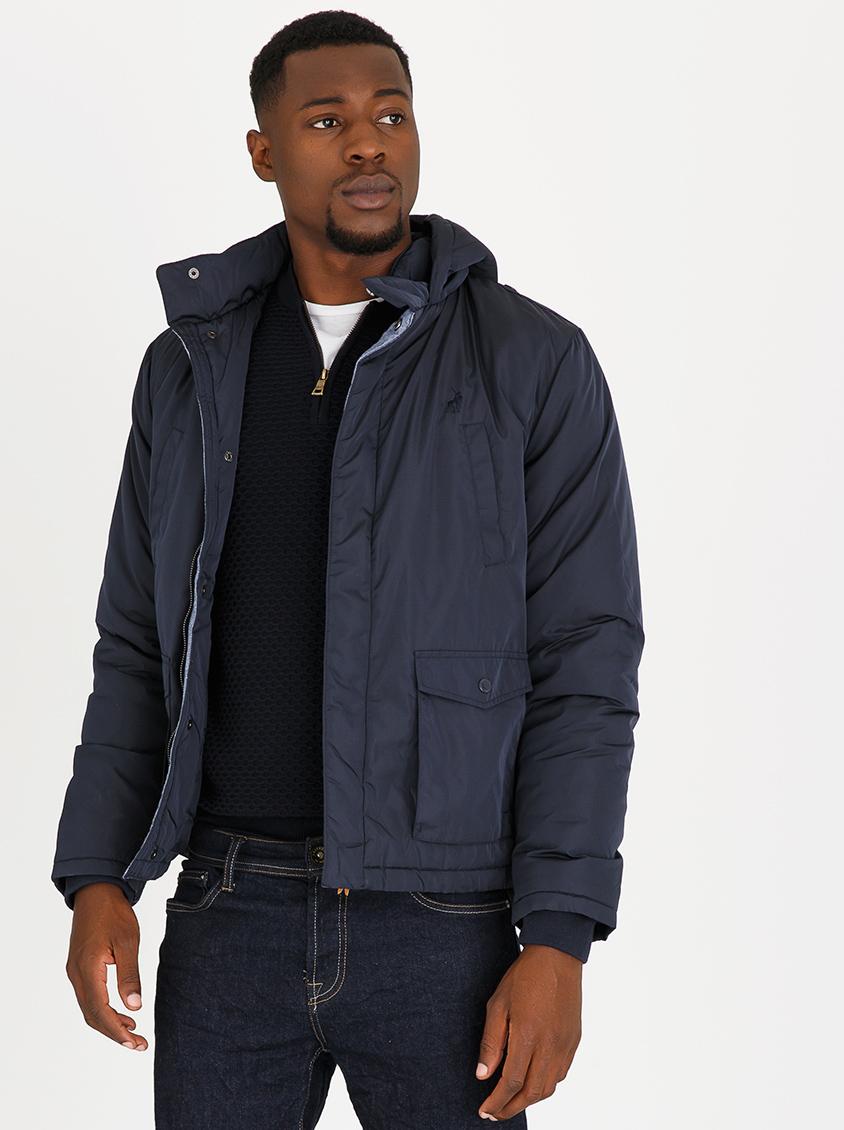 Classic Hooded Parka Jacket Navy
