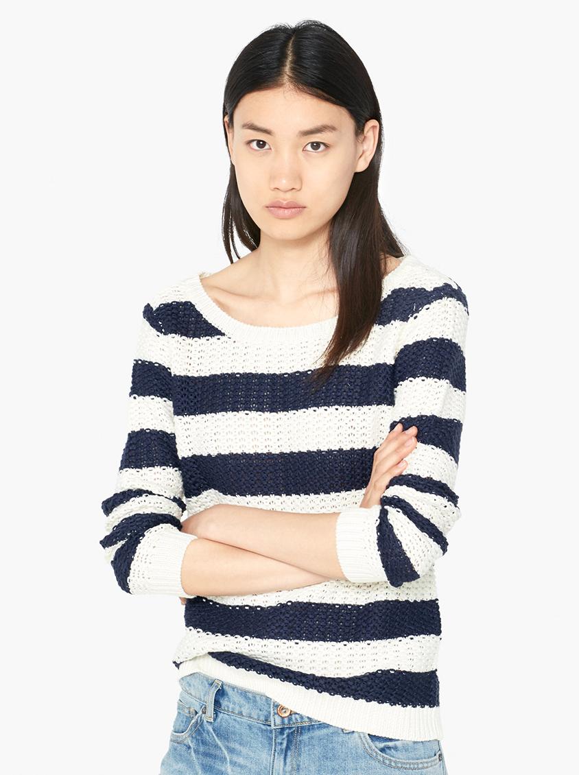 Striped Sweater Blue and White MANGO Knitwear | Superbalist.com