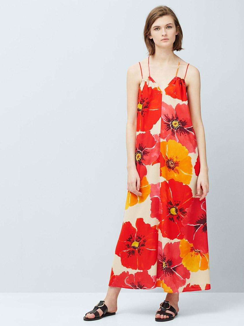 Poppy Print Maxi Dress Multi-colour MANGO Casual | Superbalist.com