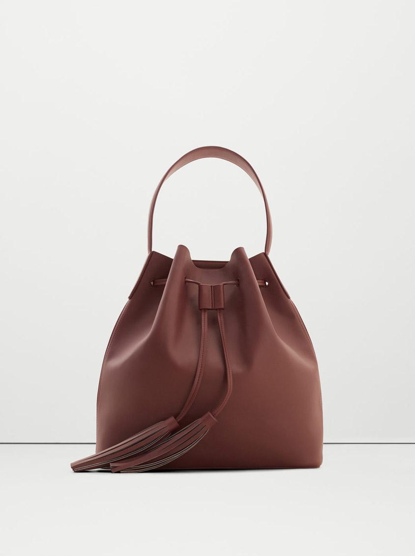 Tassel Detail Bucket Bag Dark Red MANGO Bags & Purses | Superbalist.com