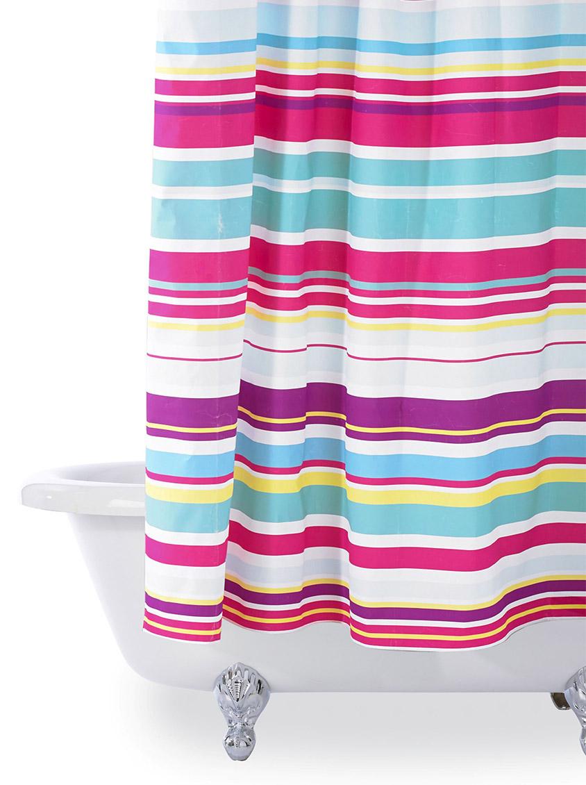 Bright Striped Shower Curtain Multi-Colour