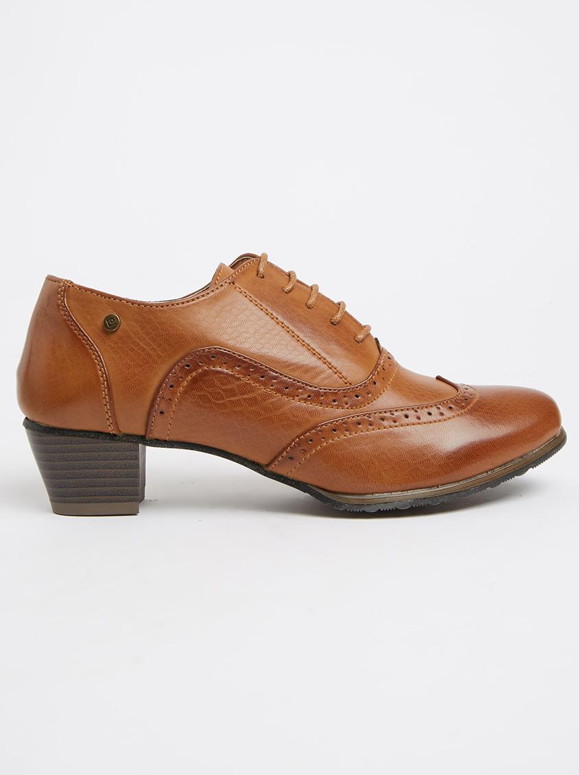 Midi Heel Brogues Tan Pierre Cardin Heels | Superbalist.com