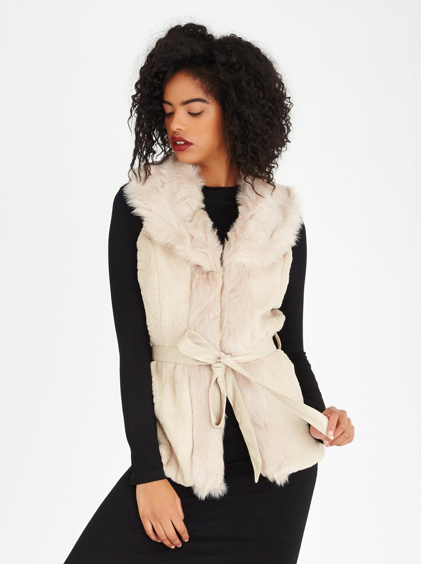 Fur Gilet with Belt Stone G Couture Jackets | Superbalist.com