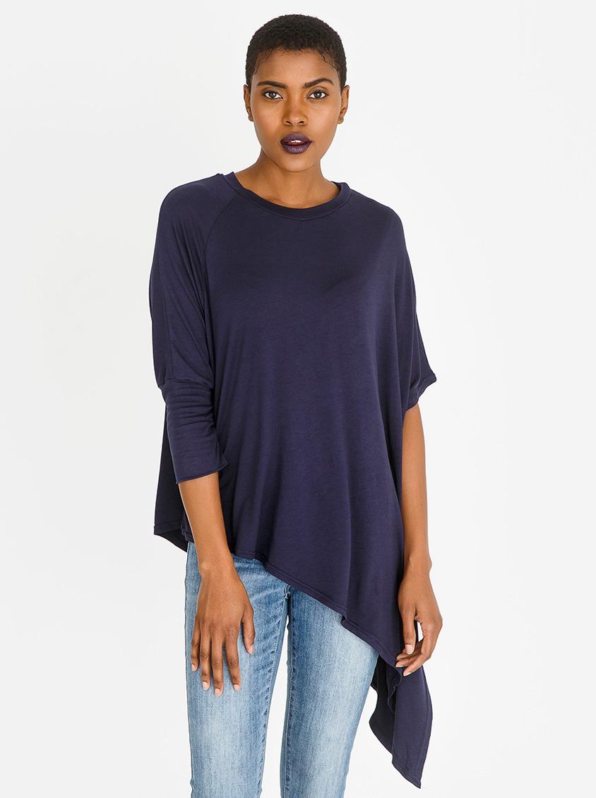 Asymmetric Hemline Top Navy edit T-Shirts, Vests & Camis | Superbalist.com