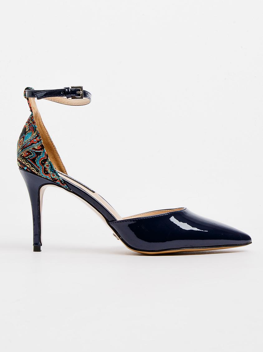 Jacquard Stiletto Heels Navy Cherry Collection Heels | Superbalist.com