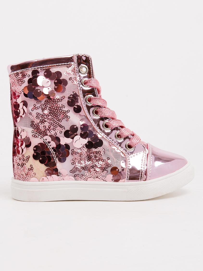 Girls Sparkle High Top Sneaker Mid Pink Pop Candy Shoes | Superbalist.com