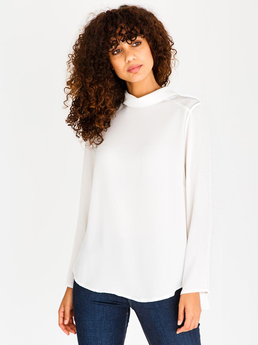 Turtle Neck Blouse With Ties Cream edit Blouses | Superbalist.com