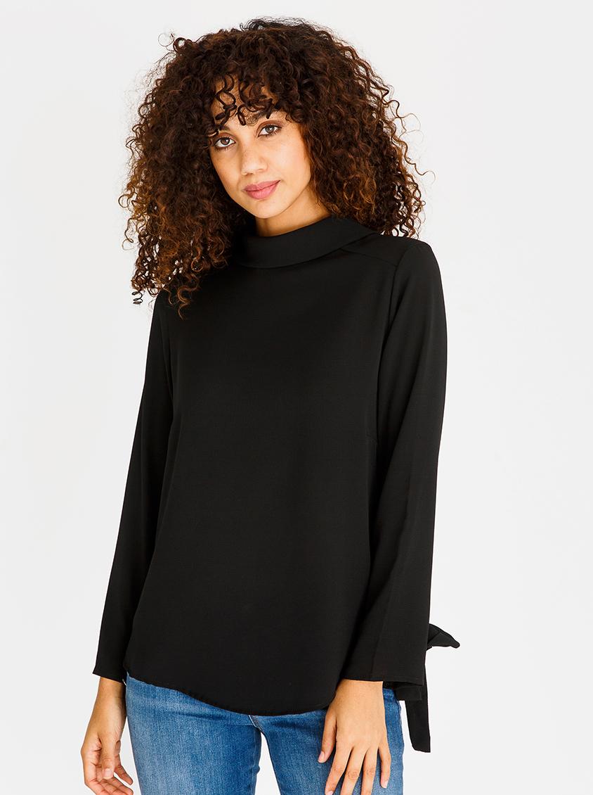 Turtle Neck Blouse With Ties Black edit Blouses | Superbalist.com