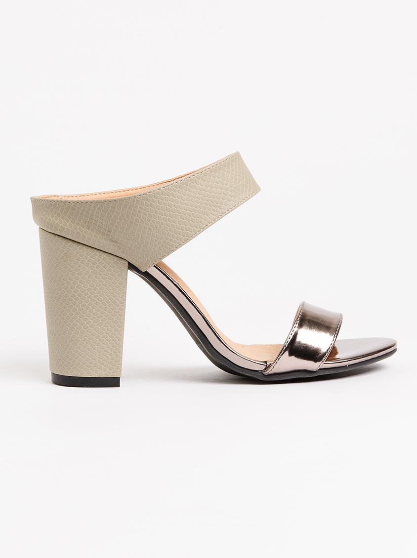 Strappy Mules Dark Grey Bata Heels | Superbalist.com