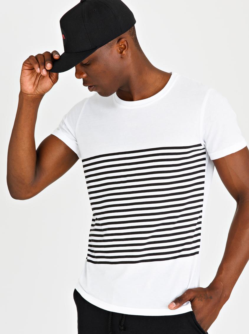 Diagonal Stripe Tee White Unruly T-Shirts & Vests | Superbalist.com