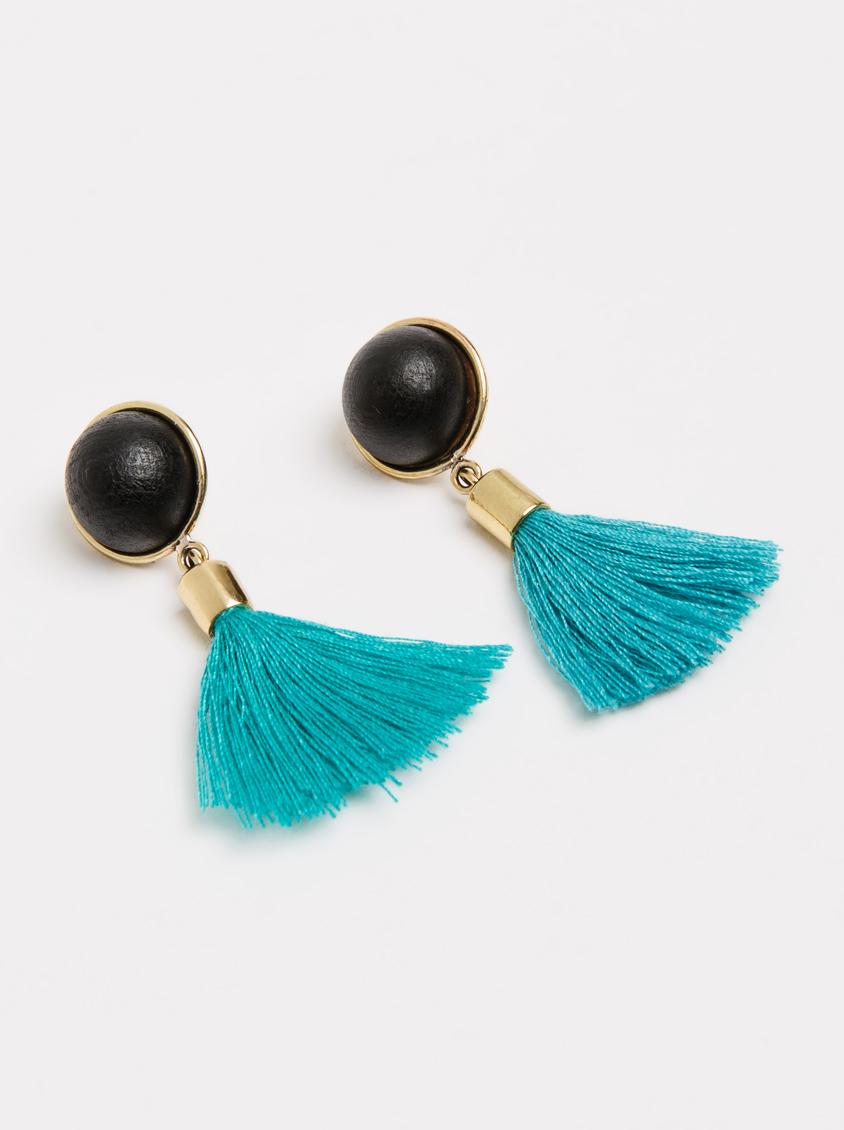 Nops Earrings With Tassel Blue Lashongwe Jewellery | Superbalist.com