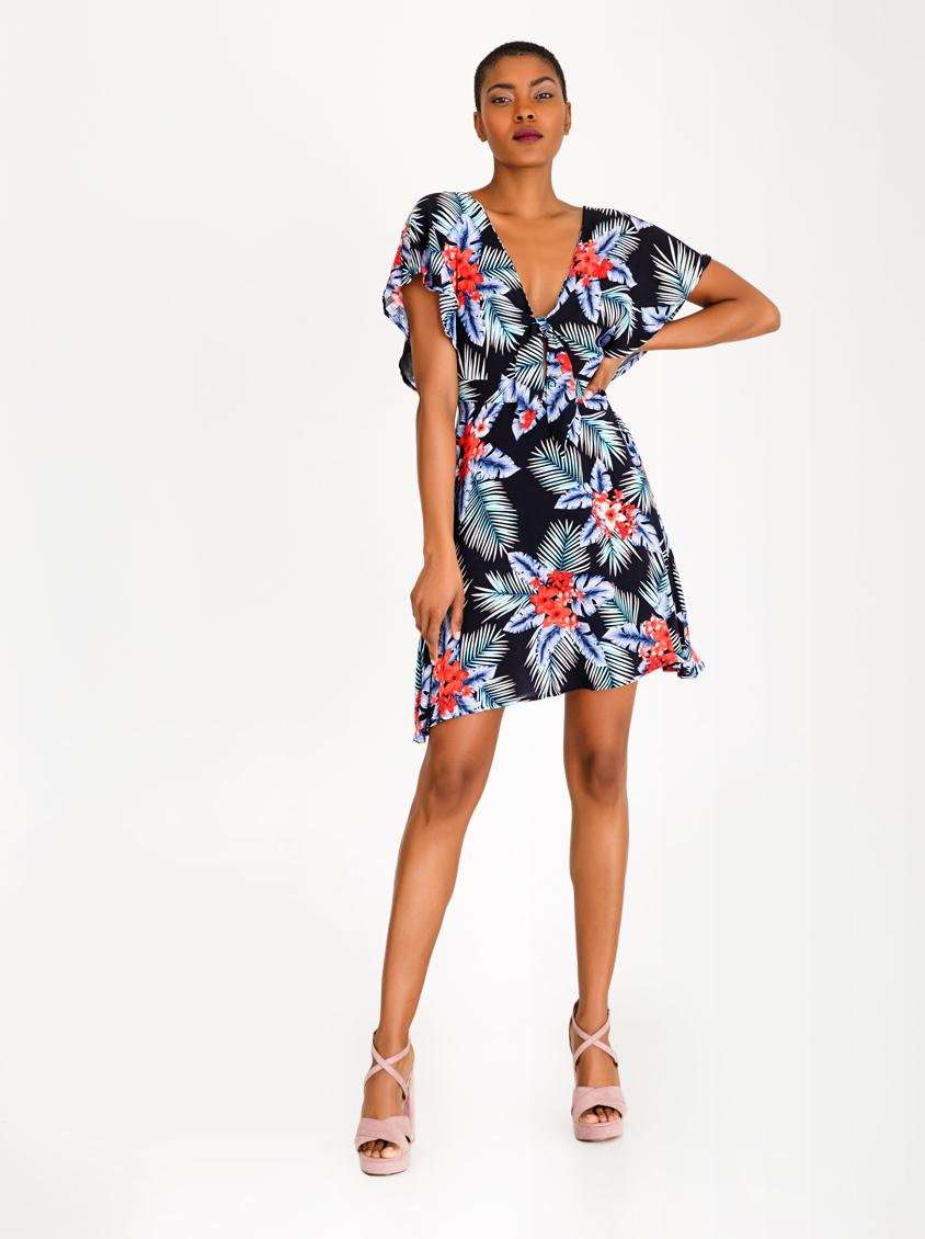Floral Front Tie Dress Blue Brave Soul Casual | Superbalist.com
