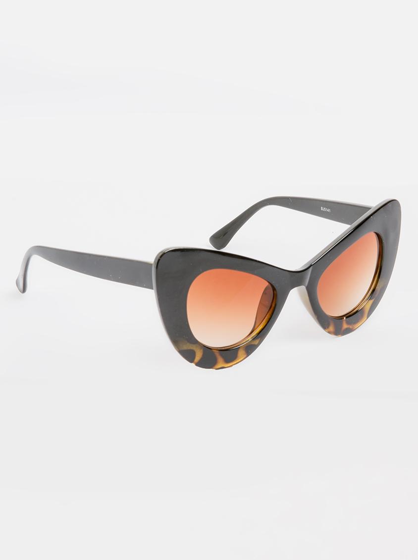 Bold Cat-eye Sunglasses Mid Brown