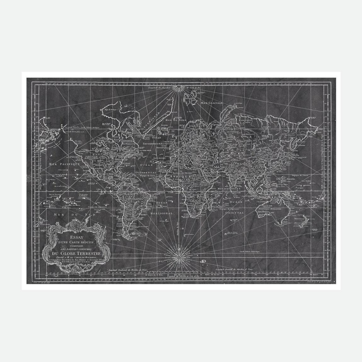 The World Map 1778 – Art Print