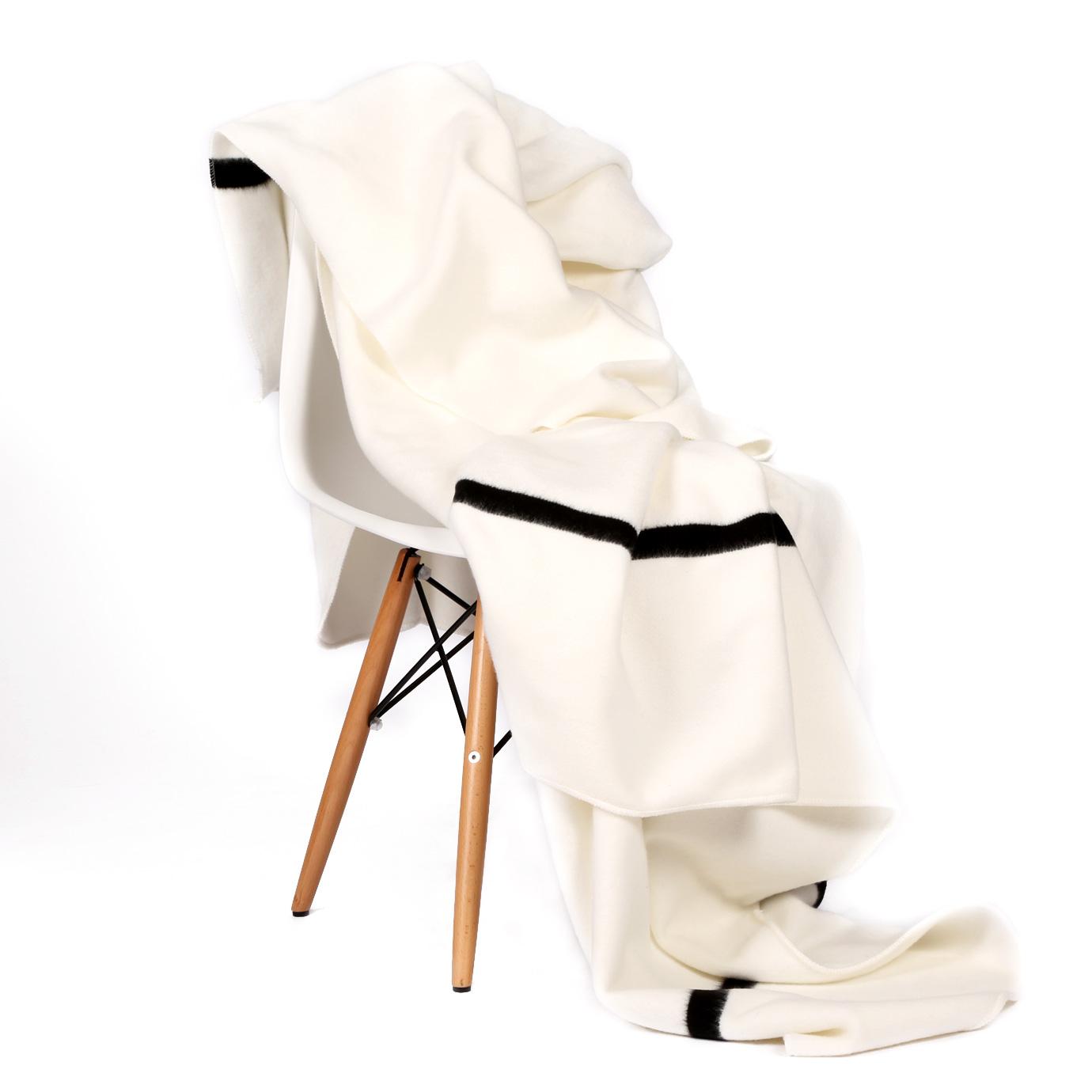Xhosa Initiation Blanket – White & Black Stripe