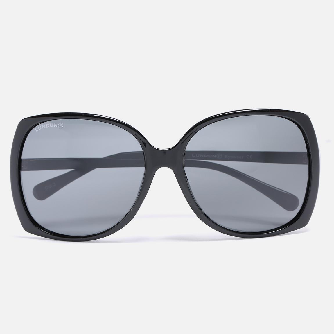 Lundun ladies marylebone oversize sunglasses - shiny black Lundun ...