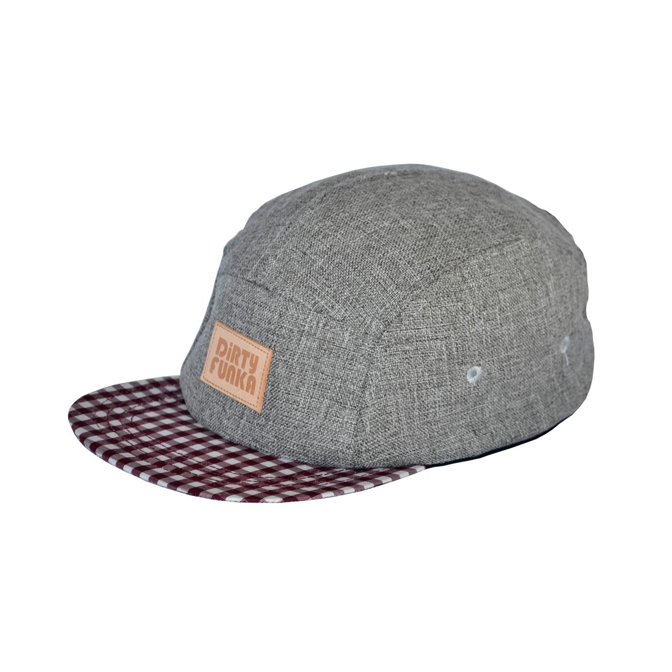 5 Panel Snapback Cap – Grey & Plum High Fashion Hattery Headwear ...